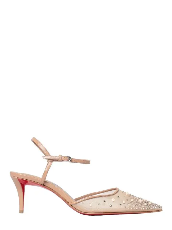 CHRISTIAN LOUBOUTIN Embellished Mesh Pumps - Pink