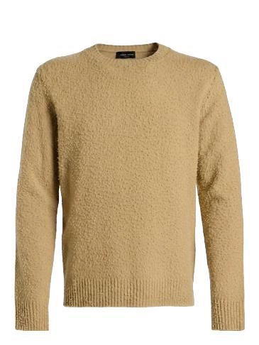 ROBERTO COLLINA Merino Wool Crewneck Sweater - Camel
