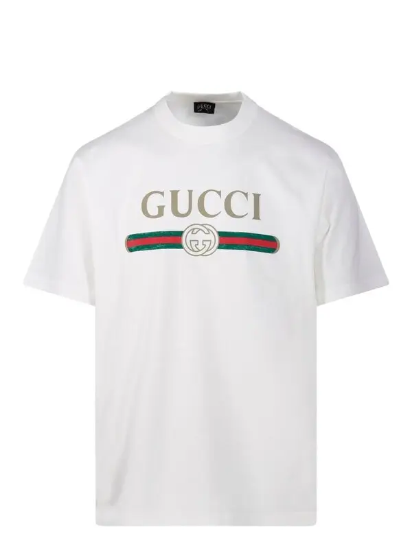 Gucci Fake Cotton And Silk T-shirt - Multicolor