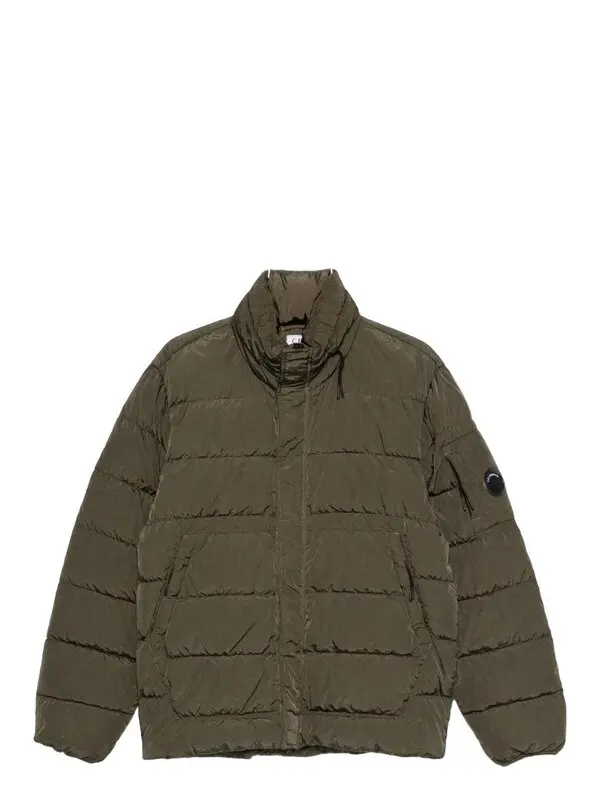 C.P. COMPANY Quilted Down Jacket With Lens Detail - Multicolor