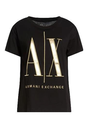Armani Exchange Cotton Logo Print T-shirt - Black