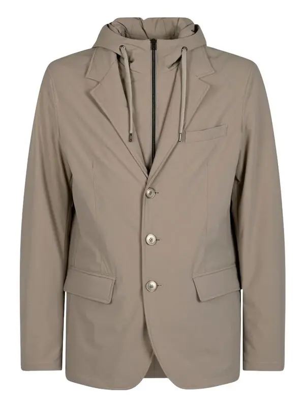 Herno Nylon Blazer Jacket With Hood - Multicolor