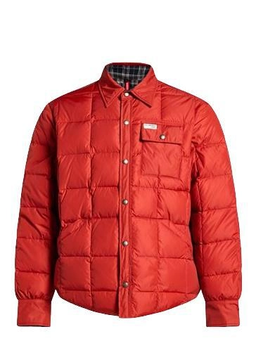 FAY ARCHIVE Dark Quilted Down Jacket - Red