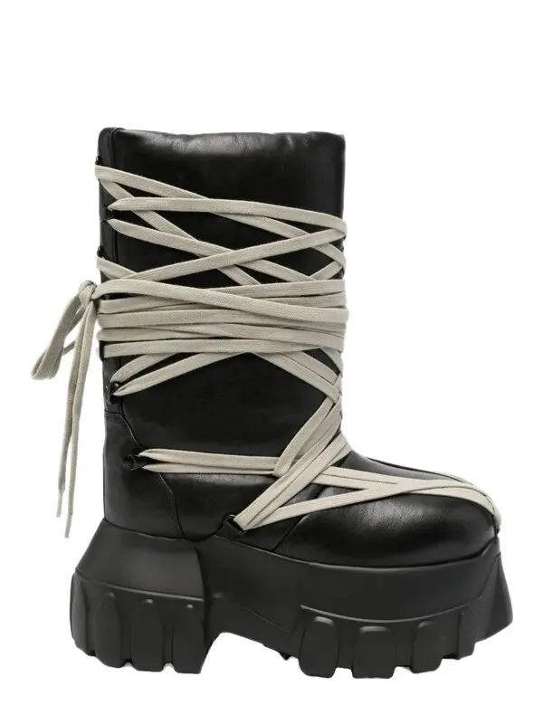 Rick Owens Megalace Leather Boots - Multicolor