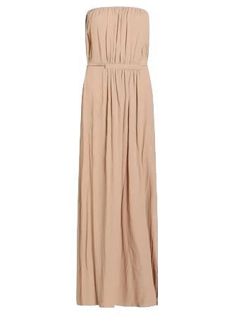 DOUUOD Maxi Dress In Acetate And Silk - Beige