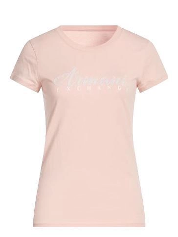 Armani Exchange Embellished Cotton T-shirt - Pink