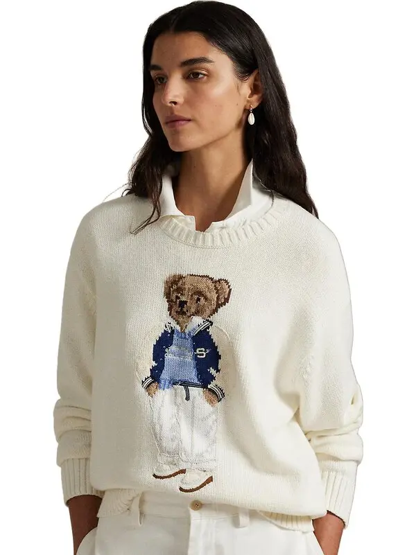 Ralph Lauren Spelman College Polo Bear Sweater - Nevis