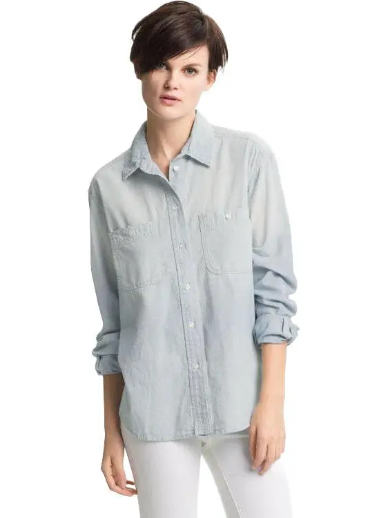 TEXTILE ELIZABETH AND JAMES Bianca Shirt - Maritime