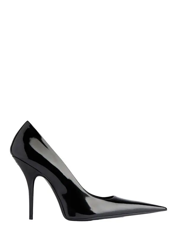 Balenciaga Avenue 110mm Glossy Patent Calfskin Pumps - Black