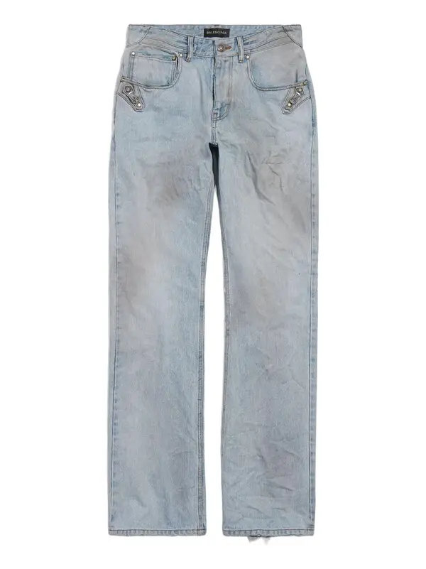 Balenciaga City Straight Leg Jeans - Blue