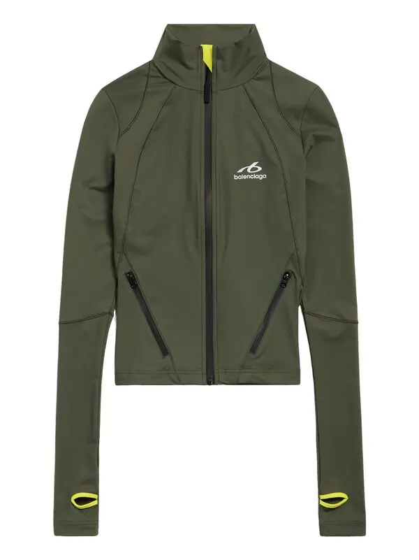 Balenciaga Techwear Fitted Zip-up Top - Green