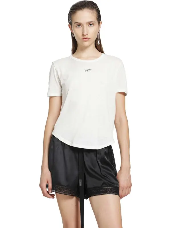 ANN DEMEULEMEESTER Micro T-shirt - White