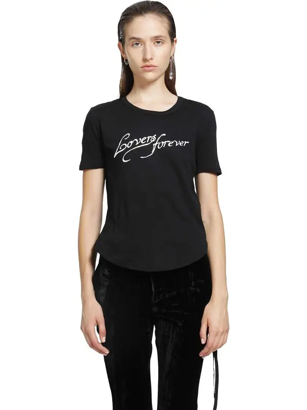 ANN DEMEULEMEESTER Lovers Forever" Graphic T-shirt - Black