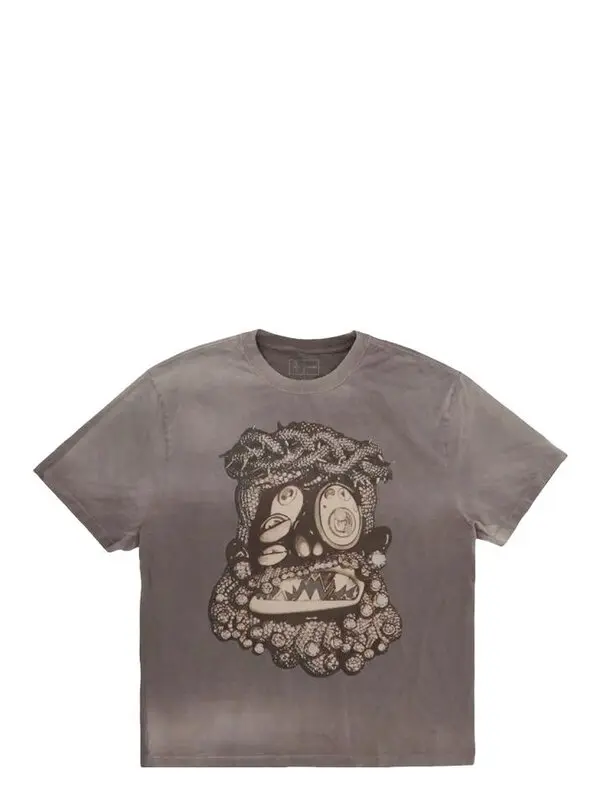 TRAVIS SCOTT Cactus Jack X Takashi Murakami Melted Utopia Dream Zodiac Tee Shirt - Brown