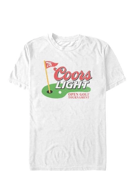 COORS BREWING COMPANY Open Golf Tournament Graphic T-shirt - White