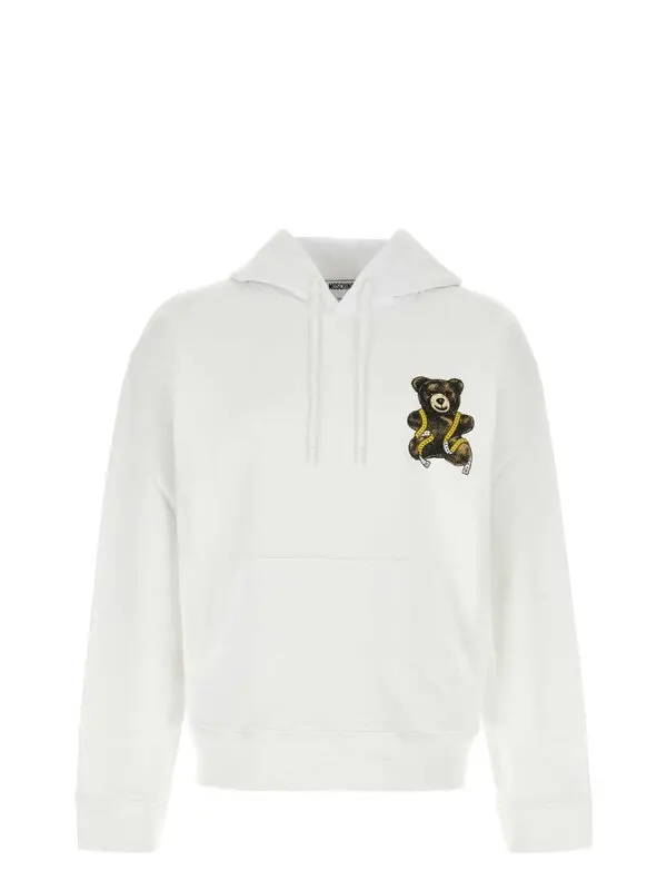 Moschino Cotton Sweatshirt With Graphic Detail - White
