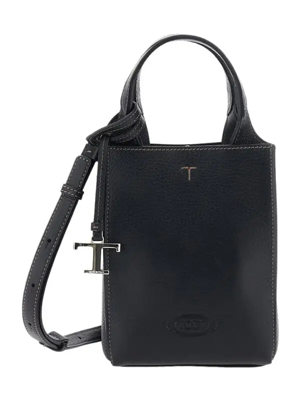 TOD'S Micro Handbag With T-pendant - Black