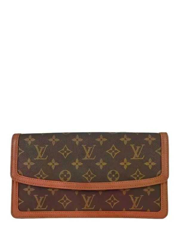 LOUIS VUITTON 1991 Monogram Pochette Dame Clutch Bag - Brown