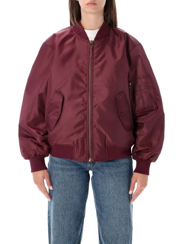 ANINE BING Zip-up Bomber Jacket - Viola
