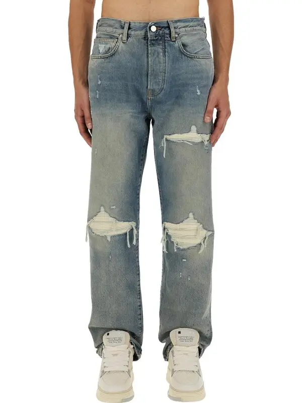 Amiri Suede Straight Mx1 Jeans - Denim