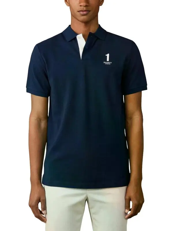 HACKETT LONDON Logo-print Polo Shirt - Blue