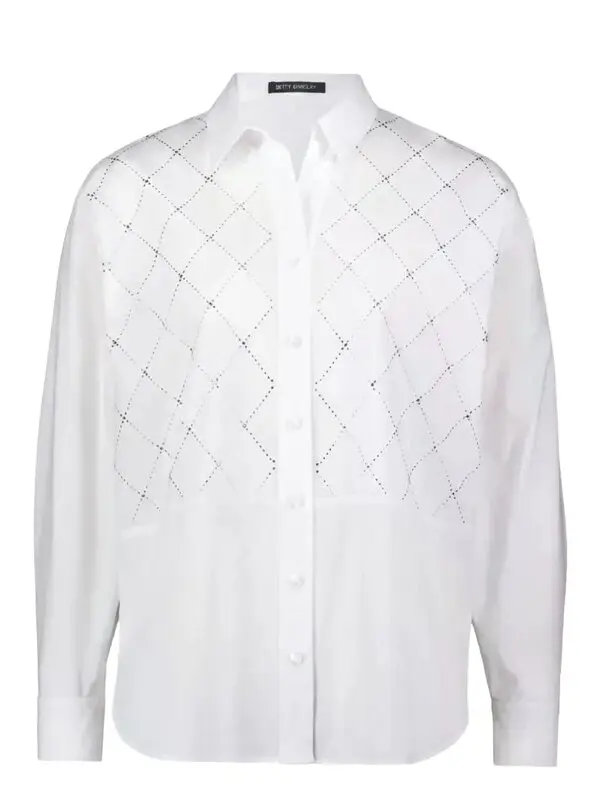 BETTY BARCLAY Embellished Long Sleeve Shirt - White
