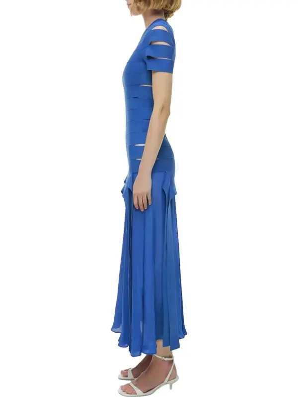 Simkhai Laken Cut-out Knit Maxi Dress - Blue