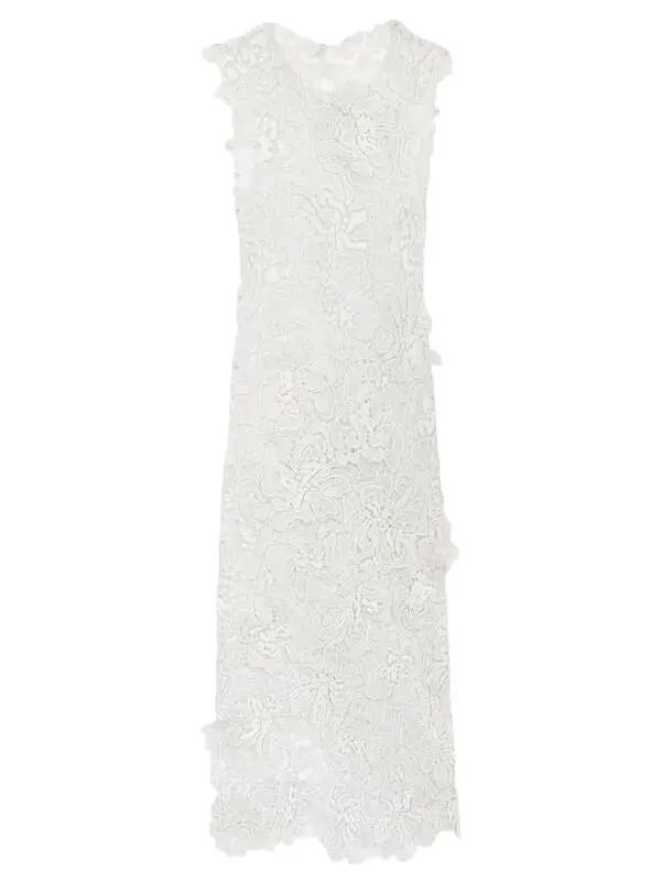 Simkhai Dahlia Floral-lace Midi Dress - White