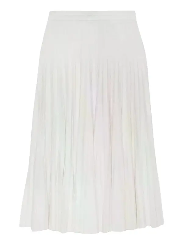 Simkhai Margoux Pleated Knit Midi Skirt - White