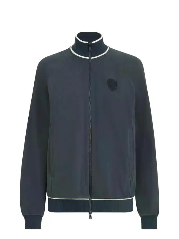 Brunello Cucinelli Cotton Smooth French-terry Full Zip Sweatshirt - Blue