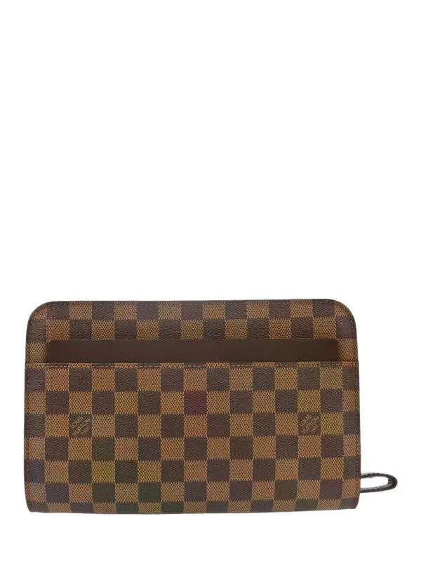 LOUIS VUITTON Damier Ebene Saint Louis Clutch Bag - Brown