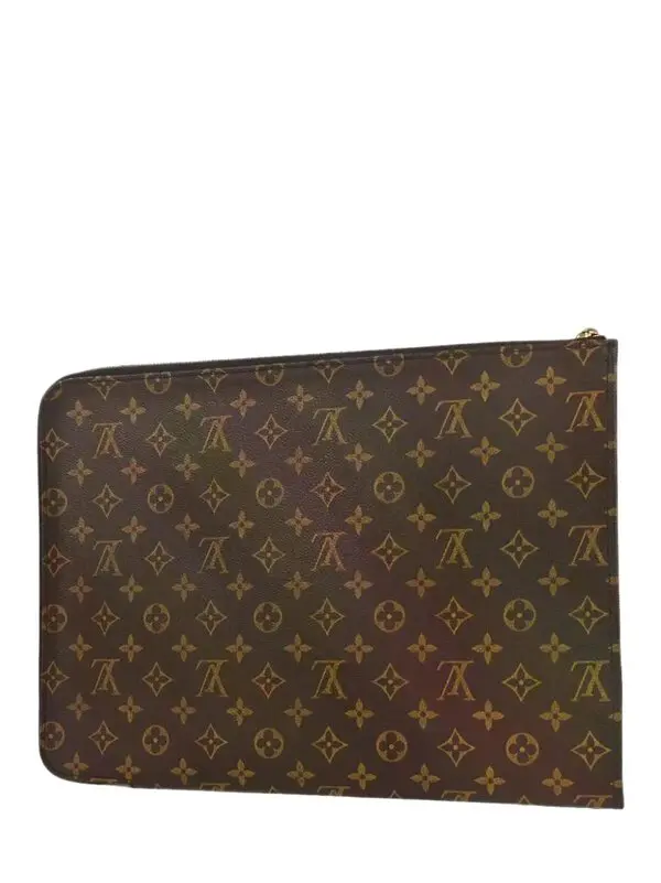 LOUIS VUITTON 2003 Monogram Laptop Bag - Brown