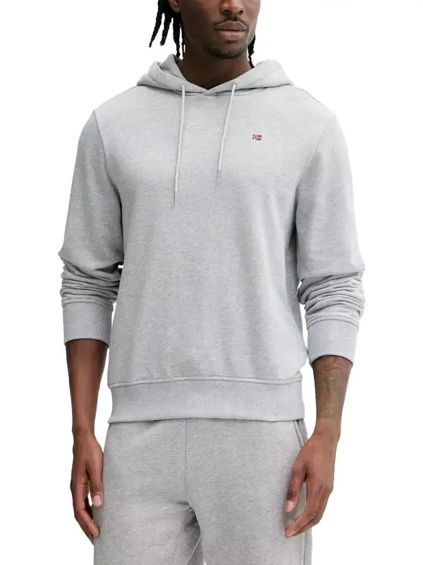 NAPAPIJRI Logo Embroidered Hoodie - Grey