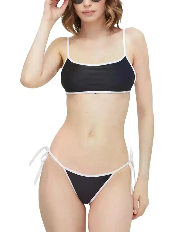 SAMSOE SAMSOE Contrast Trim Bikini Top - Black