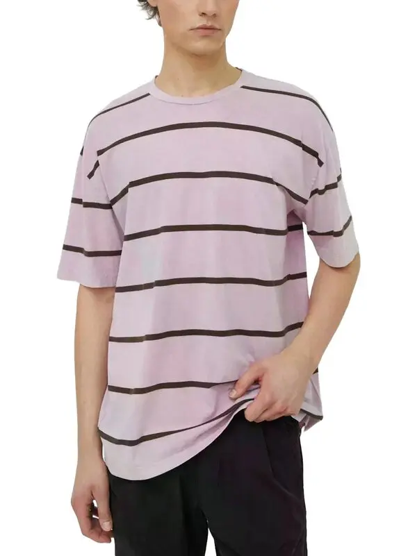 SAMSOE SAMSOE Horizontal-stripe Short-sleeve T-shirt - Purple
