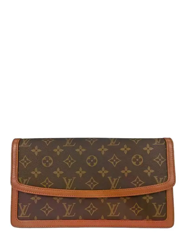 LOUIS VUITTON Pochette Dame Monogram Clutch Bag - Brown