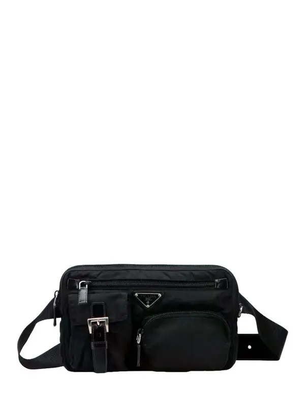 Prada Tessuto Multi Pocket Belt Bag - Black