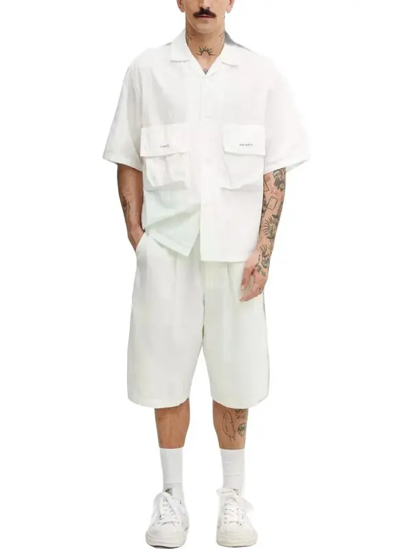 Undercover Pleated Elasticated-waist Shorts - Neutrals