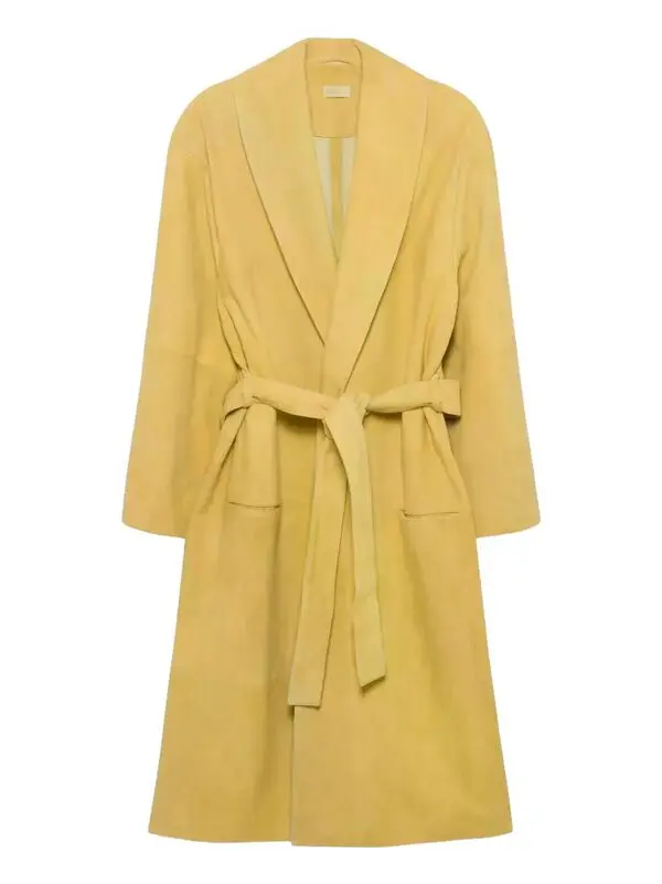 Simkhai Enola Suede Coat - Yellow