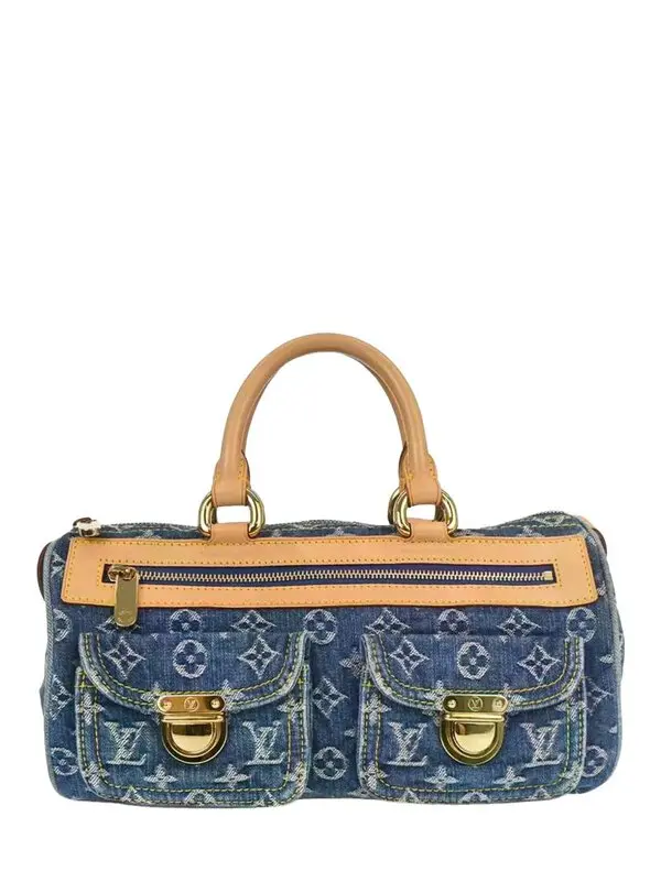 LOUIS VUITTON Monogram Denim Neo Speedy Handbag - Blue