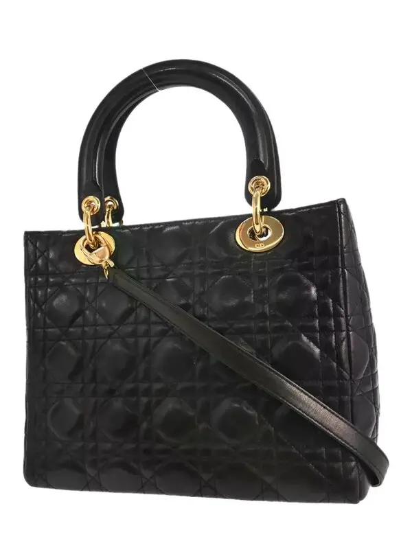 Dior Lady Cannage Handbag - Black