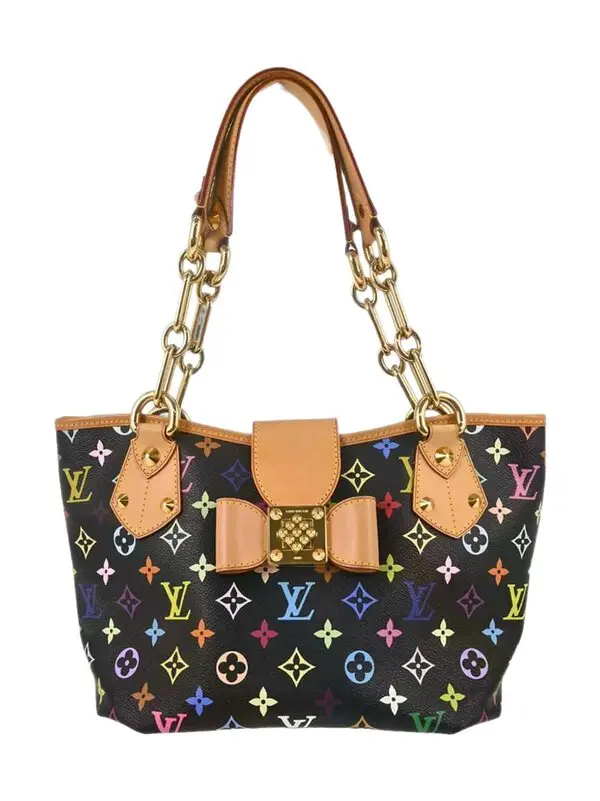 LOUIS VUITTON Monogram Multicolore Annie Mm Tote Bag - Black
