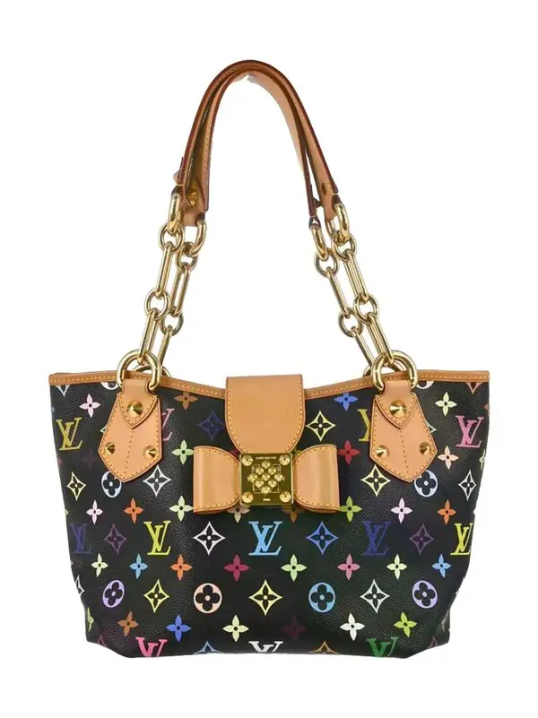 LOUIS VUITTON Monogram Multicolore Annie Mm Tote Bag - Black