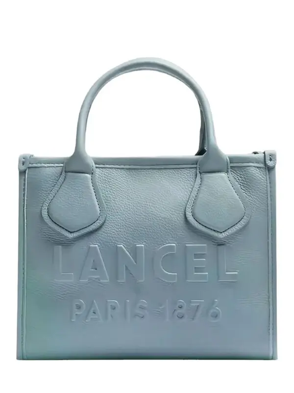 LANCEL Logo-embossed Leather Tote Bag - Blue
