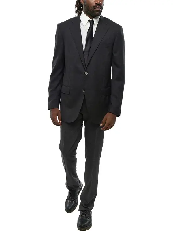 Corneliani Single-breasted Wool Blazer - Grey