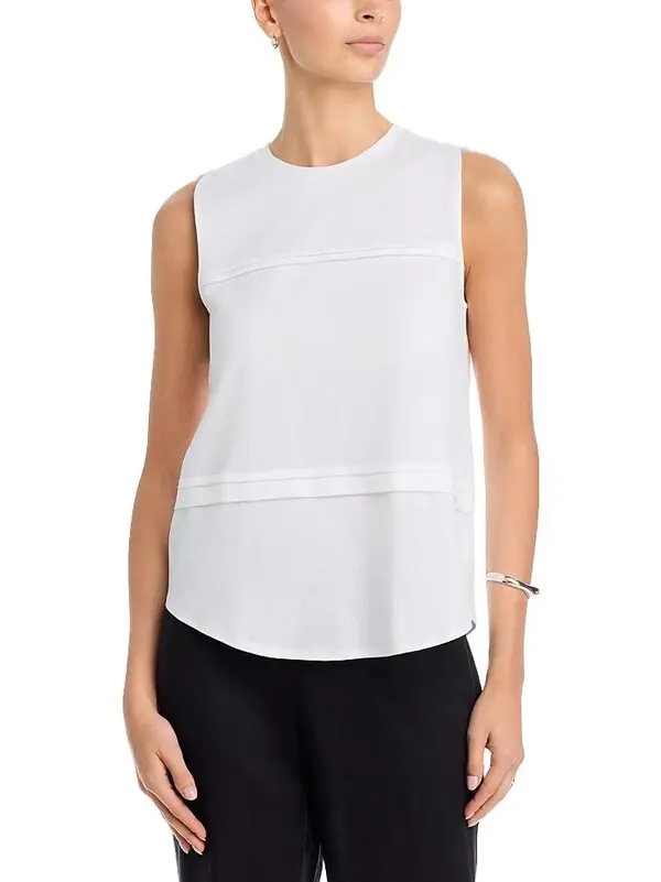 Theory Relaxed Sleeveless Shell Top - White