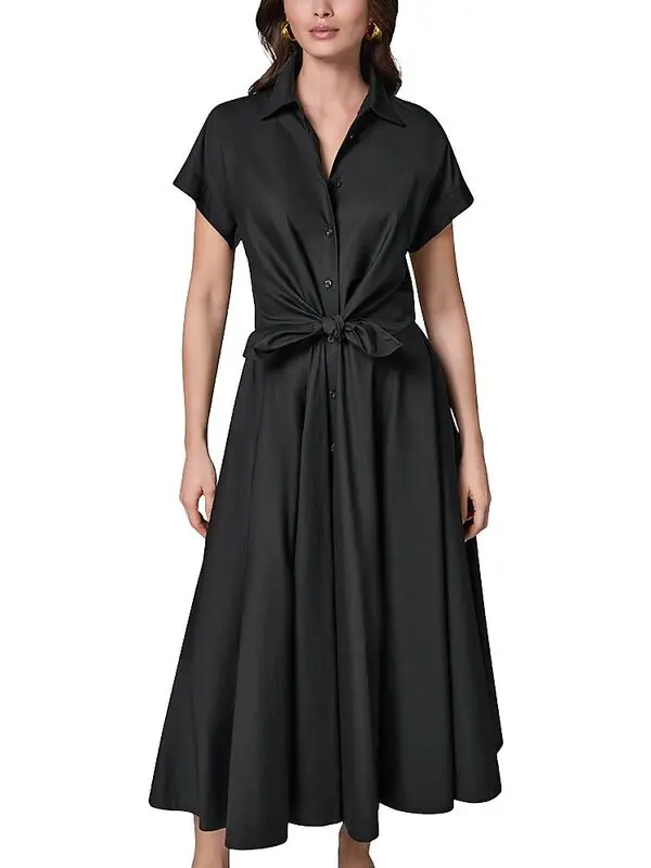 DONNA KARAN WEEKEND Donna Karan Maxi Shirt Dress - Black