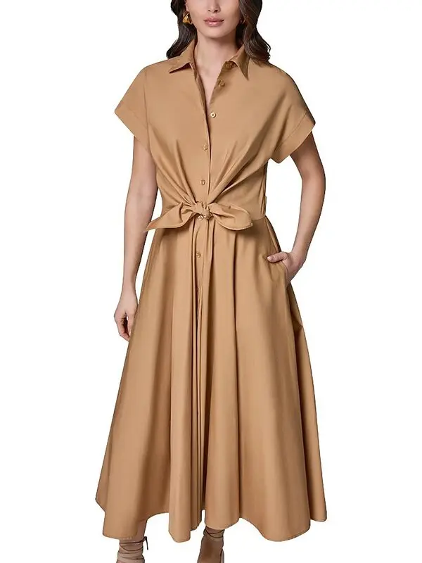 DONNA KARAN WEEKEND Donna Karan Maxi Shirt Dress - Fawn