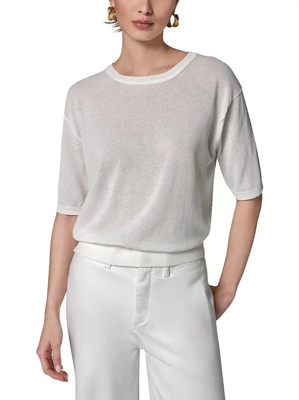 DONNA KARAN WEEKEND Donna Karan Crewneck Sweater - Cream