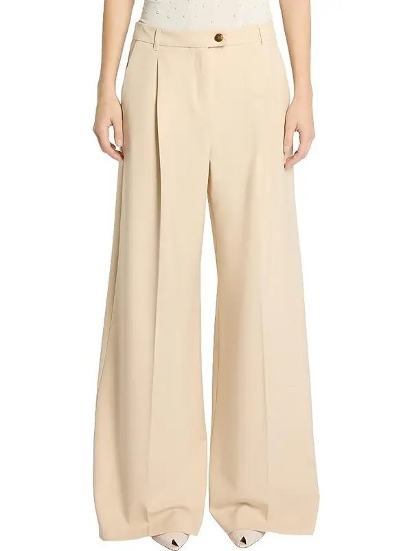 Marella Mlscarena Wide Leg Tailored Trousers - Cream